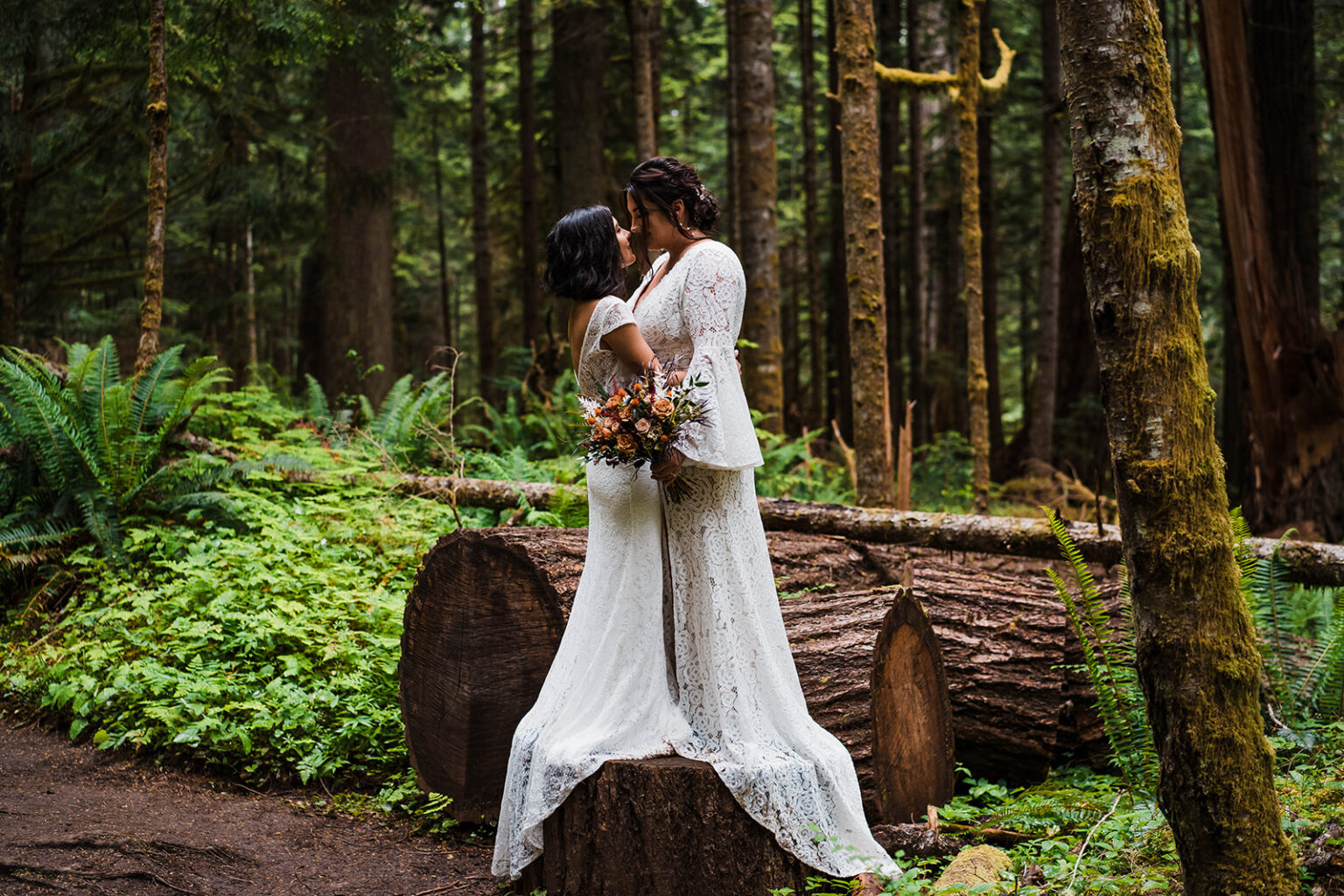 Forest Elopement in the Pacific Northwest - Between the Pine
