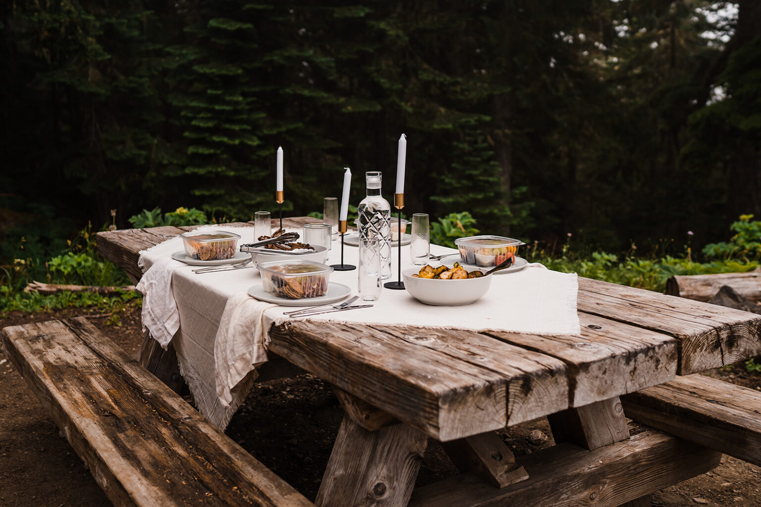 Adventurous Mt Rainier Wedding in the Summer - Between the Pine
