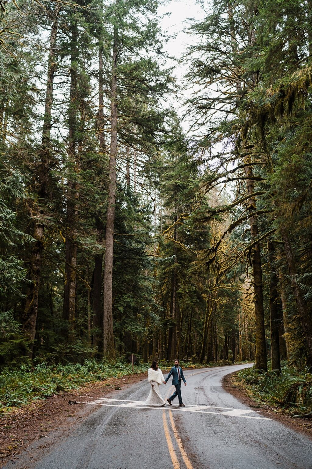 Moody Spring Elopement in Washington State - Between the Pine