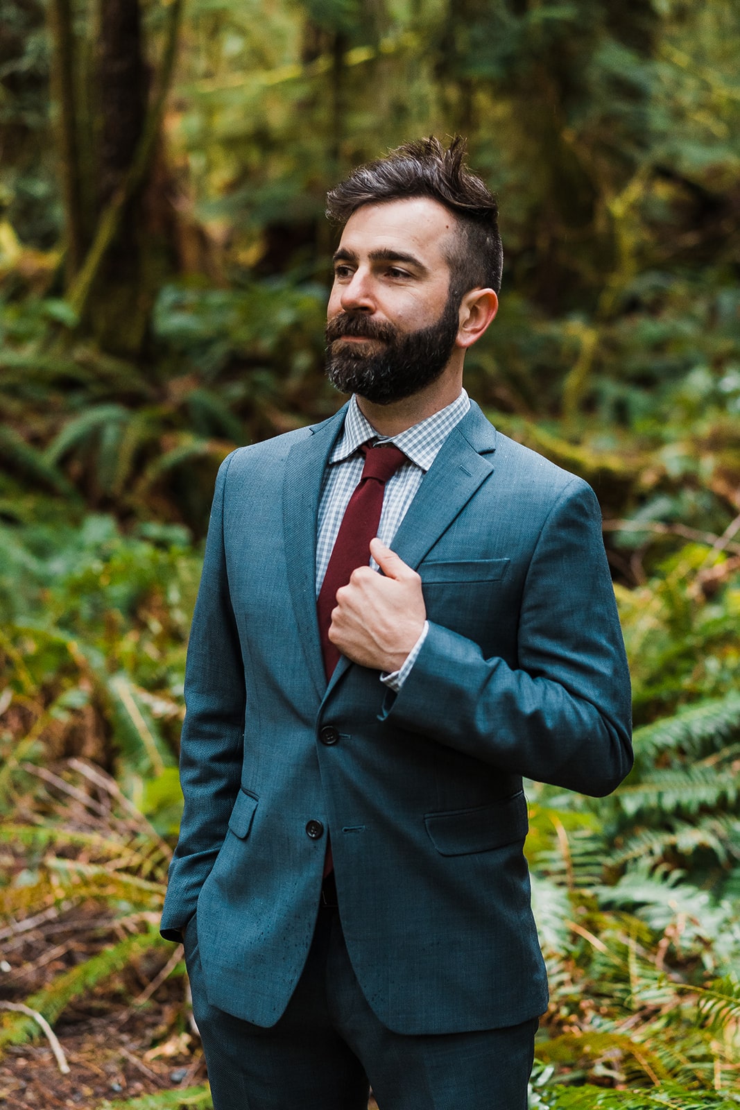 Moody Spring Elopement in Washington State - Between the Pine