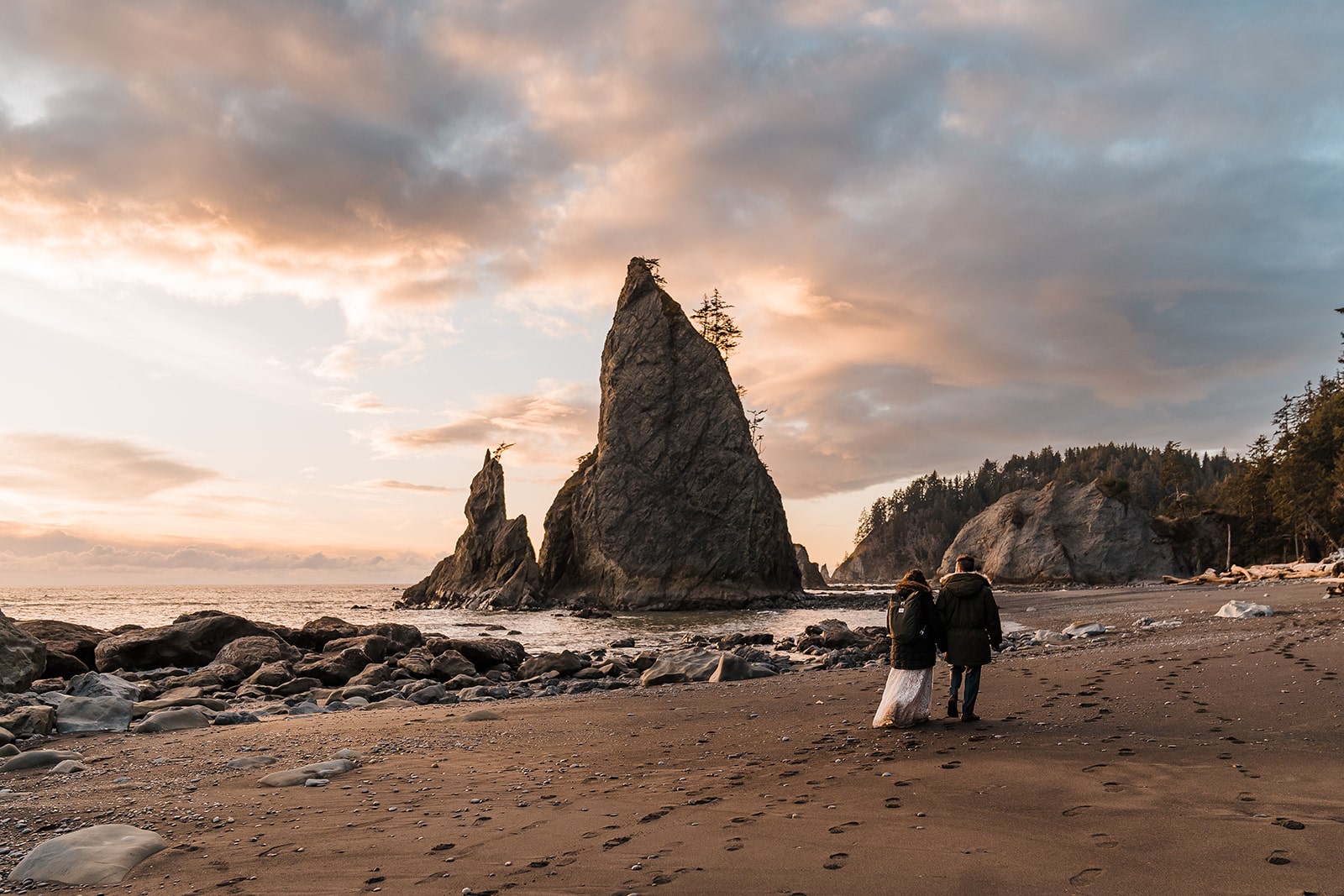 Moody Spring Elopement in Washington State - Between the Pine