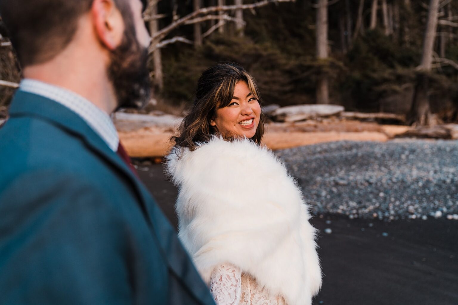Moody Spring Elopement in Washington State - Between the Pine