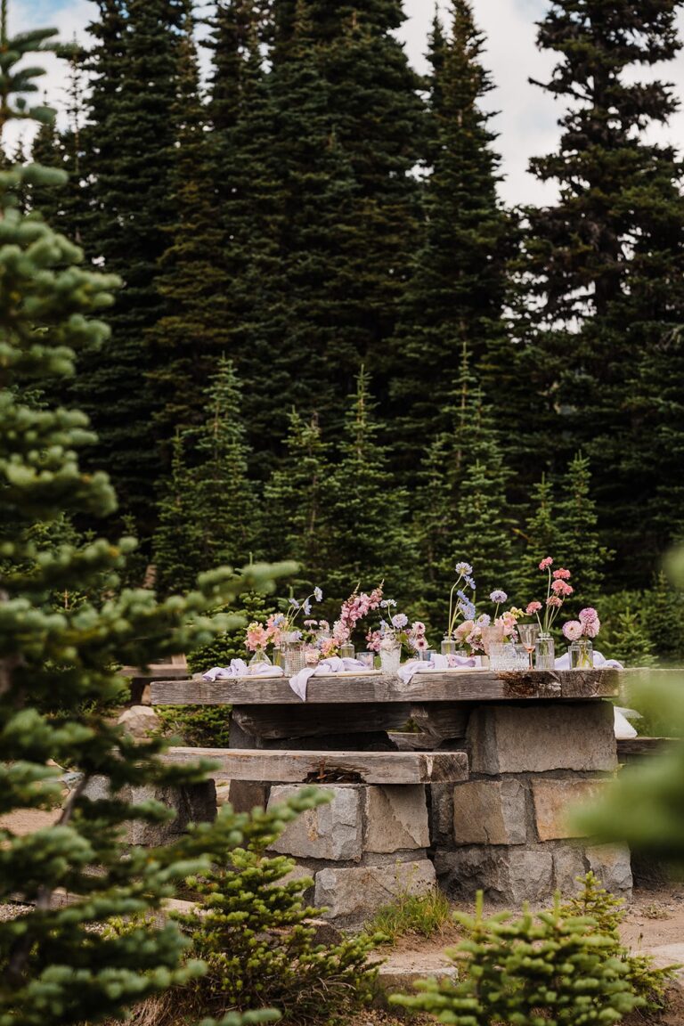 Stunning Mount Rainier Wedding - Between the Pine